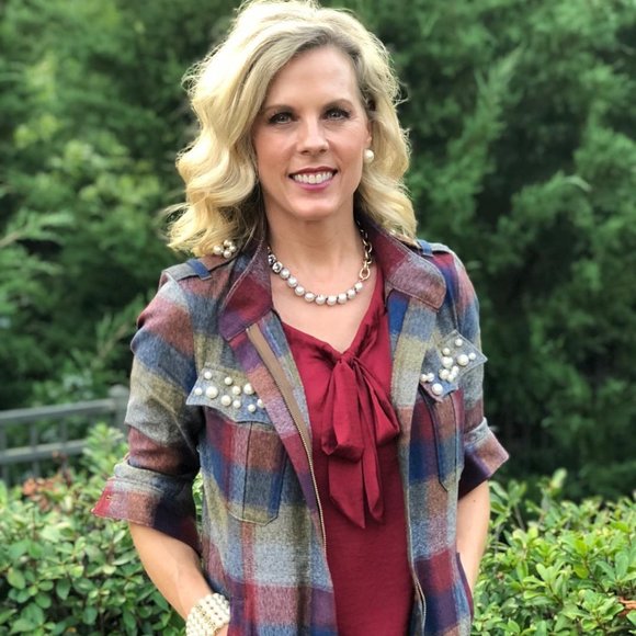 CAbi | Jackets & Coats | Cabi 3555 Collage Plaid Jacket Small Euc ...